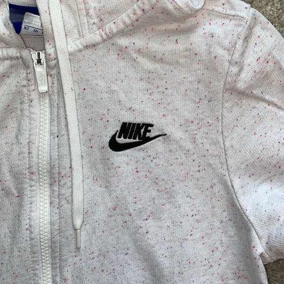 Nike | Tops | Nike Confetti Hoodie Sweatshirt Xs Zipper Top | Poshmark